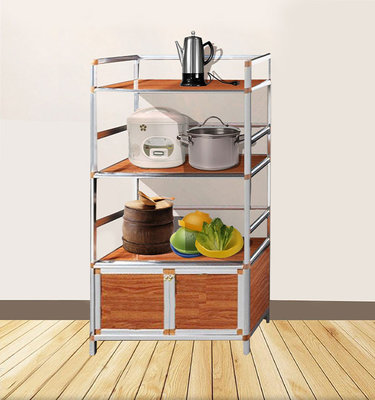 Customized Aluminum Storage Cabinets MDF Board Shelf Two Doors For Store