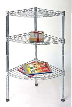 Wall Or Corner Home Storage Racks Iron Tube Metal Shelf Rack