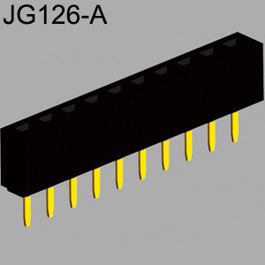 2.0mm female header single row, straight type JG126-A