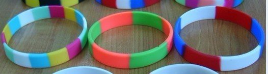 100% Silicone Sport Colourful Printing Custom Silicone Wristband For Adult Size 210x12x2mm