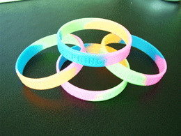 Promotional Gift For Adult Size, Rubber Glowing Custom Silicone Wristband With 100% Silicone