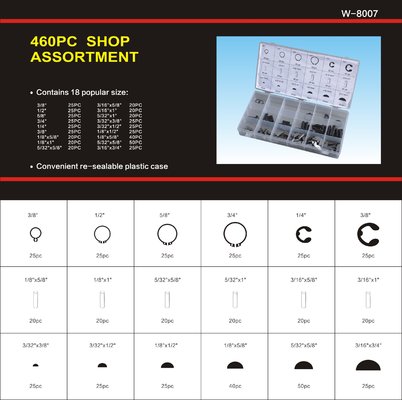 Resistant Solvents Rubber Shop Assortment Kits / Boxes Approved AS568 Standard