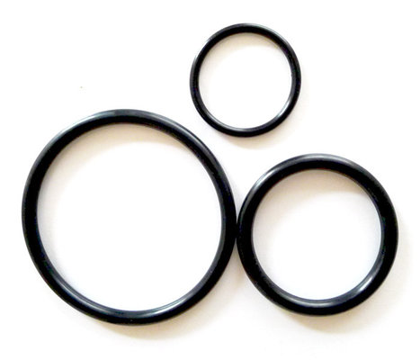 Black Rubber Viton O-Ring Approved JISB 2401 / GB / T3452.1 Standard With Resistant Solvents