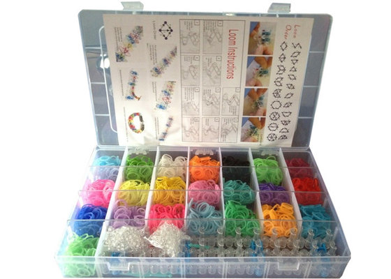 Personalized Silicone Wristband Bracelet Rainbow Loom Band Kits with 22 colors