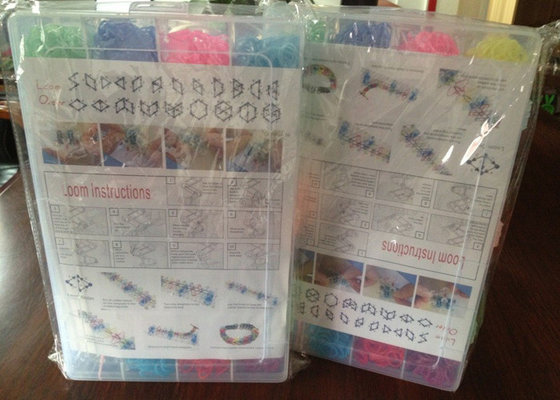 Personalized Silicone Wristband Bracelet Rainbow Loom Band Kits with 22 colors