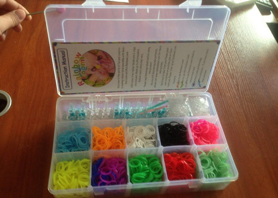 Charming Silicone Wristband Bracelet 10 Colors Diy Rainbow Loom Band Kits