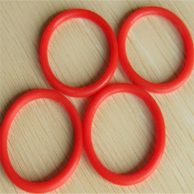 Red Automobile Rubber Parts EPDM / SILICONE O Ring Seals Shock Absorption