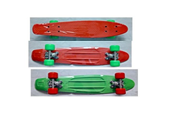 Custom PVC Wheels Fish Shape Plastic Skateboard with Aluminum Truck 22.5" * 6"