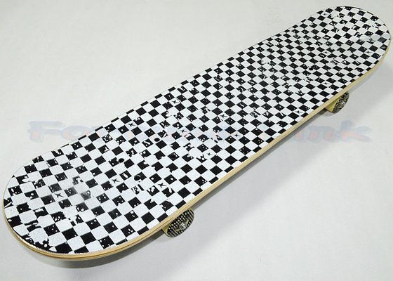 31 Inch Long Heat Transfer Maple Wood Skateboards Printed On 80s Black Grip Tape