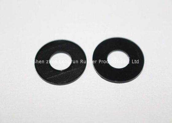 Black Molded Rubber Sealing Washers High Gloss Surface Film Membrane 50 Shore A