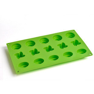 Green / Blue / Red Cake Mold Silicone Kitchenware , Silicone Mold For Cake Made