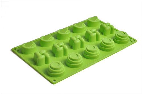 Green / Blue / Red Cake Mold Silicone Kitchenware , Silicone Mold For Cake Made