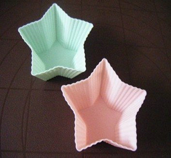 FDA LFGB Approved Eco-friendly Star Shape Silicone Cake Mold, Baking Trays