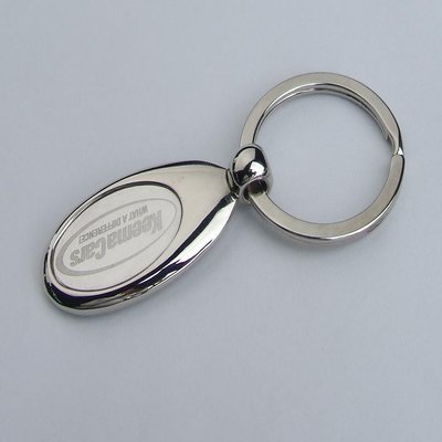 Mini Cute Metal ZZ Rubber Key Rings For Advertising Logo Printed Pantone Color