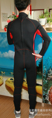 Thin Neoprene Dry Suits With Local Zipper , Wear Resistant Rubber