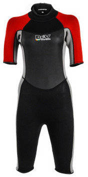 SCR Polyester Neoprene Womens Shorty Wetsuit 3Mm Thicknes Durable
