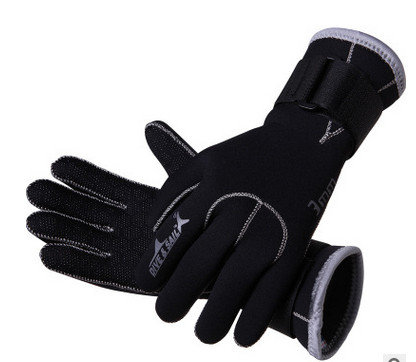 Mens Neoprene Waterproof Gloves , Neoprene Fishing Gloves Fingerless