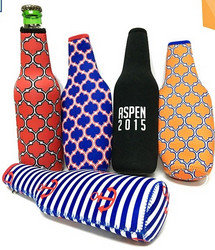 Single Bottle Nylon Neoprene Cooler Bag Portable With Keep Warm