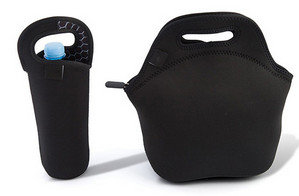 Neoprene Large Insulated Lunch Bag UV Protection With Smooth Skin