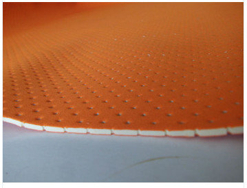 Perforated SCR Sponge Rubber Sheet Laminated with Single Fabric