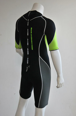 Neoprene Surf Suit 3mm SCR Material Laminate Black & Green nylon