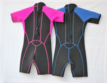 Neoprene Surf Suit in 3mm SBR Material Laminate Black / Tan polyester for Boys and Girls
