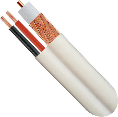 CCTV Coaxial Cable RG59 B/U  0.58mm BC with 2 × 0.75mm2 CCA Power UV-PE Jacket