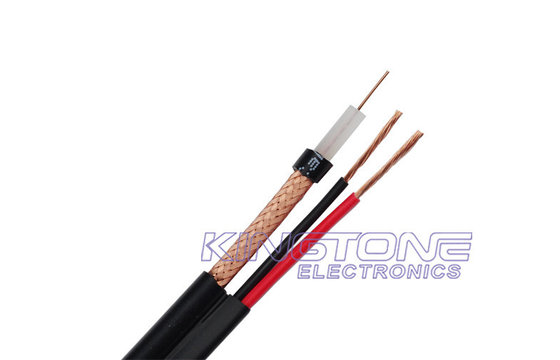 23 d'A.W.G. câble coaxial de liaison siamois de télévision en circuit fermé AVANT JÉSUS CHRIST RG59 B/U avec 24 puissances du × 0.20mm CCA pour la vidéo de Digital