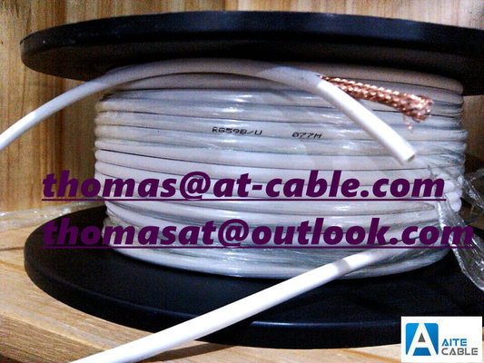 RG59 AVANT JÉSUS CHRIST conducteur, CCA tressant 90%, fabricant standard de professionnel de câble coaxial de liaison de télévision en circuit fermé