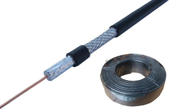 Bas câble AUDIO coaxial du double RG6 de la perte TVHD CATV avec la norme de ROSH