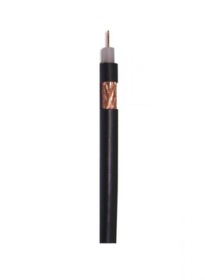 Le type le câble CATV RG500 24 du tressage RG de Coxial finit le câble de tressage avec la veste de PE