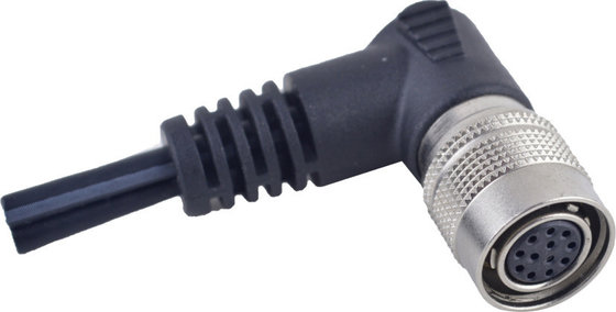 Le câble à chaînes HIROSE analogue 12Pin circulaire câble les câbles coaxiaux de liaison de connecteur masculin et femelle