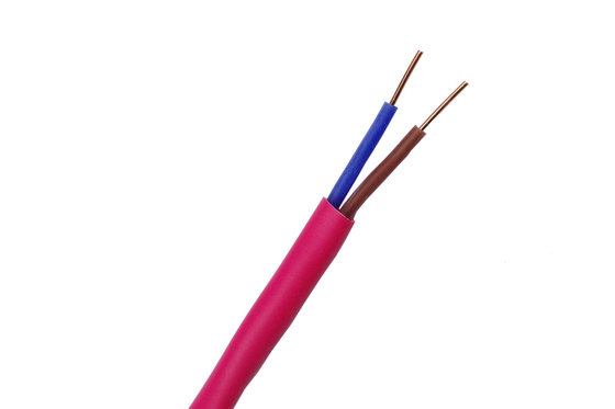 Câble résistant au feu de silicone non protégé de 2 noyaux, bas PVC de fumée avec le conducteur de cuivre