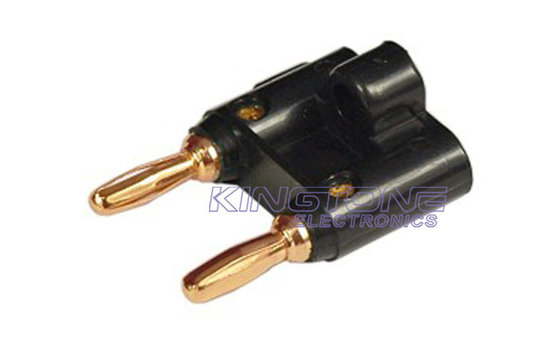 Type doubles câble coaxial de liaison ou fils de soudure de connecteurs de prises de banane de prise