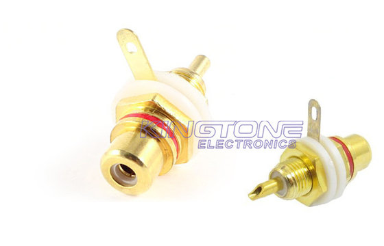 Cables connecteur coaxiaux femelles de RCA avec des prises de cuir embouti de Jack de bâti de panneau pour le coaxial 75