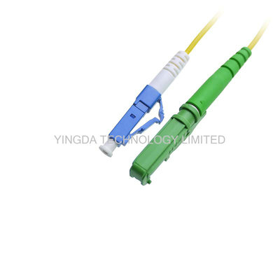 HUBER + SUHNER E2000 au jaune optique d'assemblée plénière du câble LSZH de correction de fibre de LAN de LC