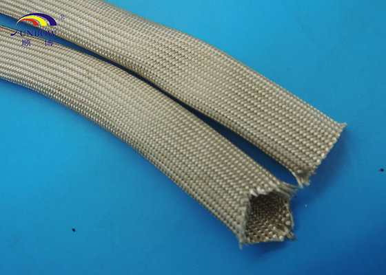 fibre de verre à hautes températures tressée de fibre de verre de Non-alcali gainant pour la protection de câble d'isolation