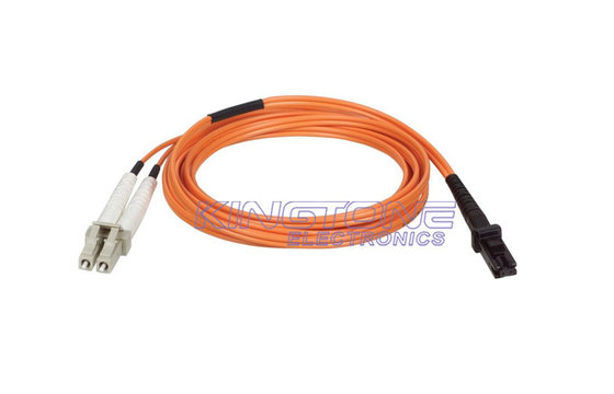 LC orange au câble de fibre optique 62.5/125 de correction de MTRJ avec la basse perte par insertion