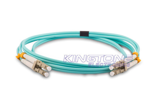 LC au câble 50/125 optique de correction de fibre de LC à plusieurs modes de fonctionnement avec la veste de 3.0mm OD