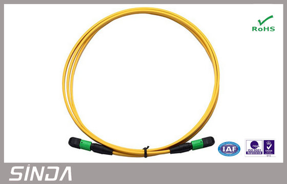 corde de correction optique de la fibre OM3 de 2.0mm 4/8/12/24 fibres MPO