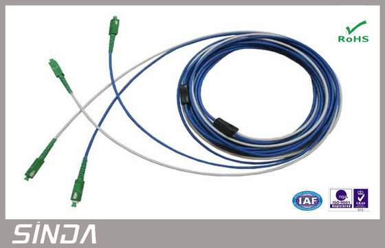 corde de correction optique de la fibre OM3 de 2.0mm 4/8/12/24 fibres MPO