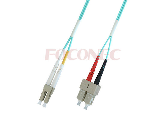 Corde de correction optique duplex à plusieurs modes de fonctionnement de fibre de 10 yoles de LC-SC, câble de la fibre OM3 optimisé par laser