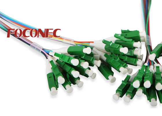 Corde de correction optique de fibre de fibre de LC/RPA 12/tresse de code à couleurs pour le centre de traitement des données, FTTH