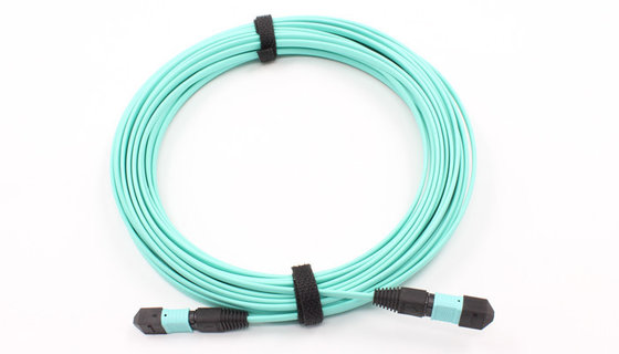 Cordes de correction optiques multi vertes de fibre du mode MPO MTP 8/12/24 fibres