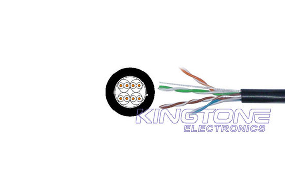 Veste de PE UTP CAT5E pour le cuivre nu solide extérieur du câble 24AWG de caméra de sécurité
