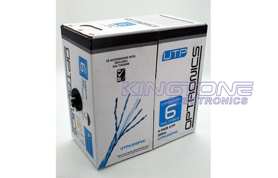 Câble de caméra de sécurité de LSZH UTP CAT6 dans 4 paires d'en cuivre nu solide de 23AWG