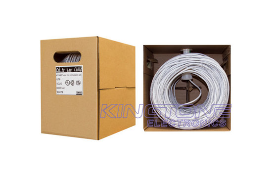 24AWG découvrent le câble de cuivre de caméra de sécurité UTP CAT5E avec le PVC évalué par cm d'UL