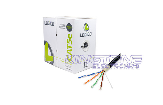 PVC nu solide de l'en cuivre LSZH du câble 4PR 24AWG de caméra de sécurité d'UTP CAT5E