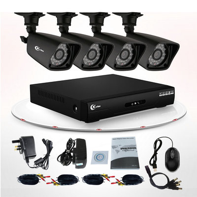 24 kits à l'épreuve du vandalisme de kit de la caméra de sécurité 8CH DVR de télévision en circuit fermé de LED IR/caméra de sécurité