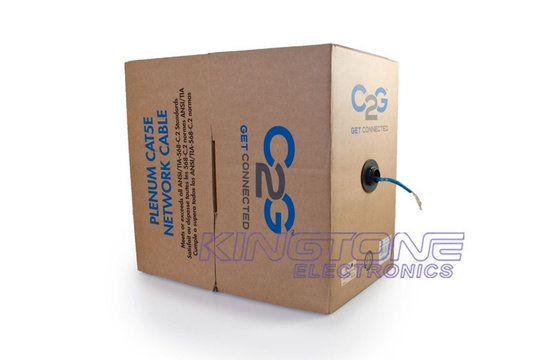 UTP CAT5E CMR a évalué le câble de réseau de PVC 4 paires d'en cuivre nu solide de 24AWG